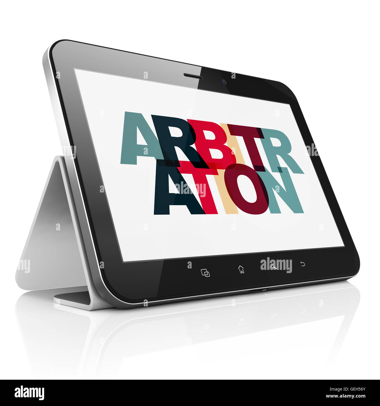 Law concept: Tablet Computer with Arbitration on display Stock Photo ...