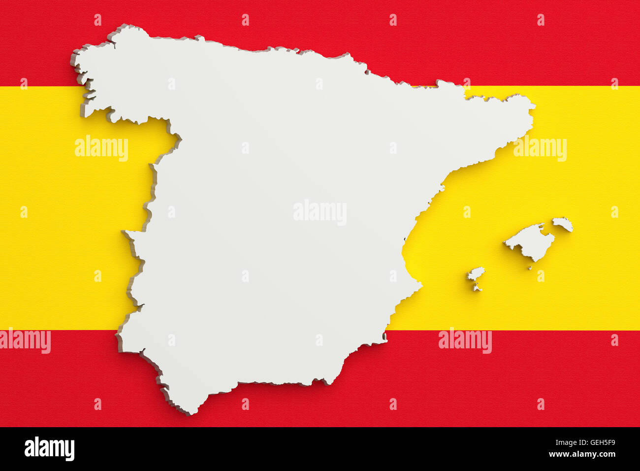 3d rendering of Spain map and flag on background Stock Photo - Alamy