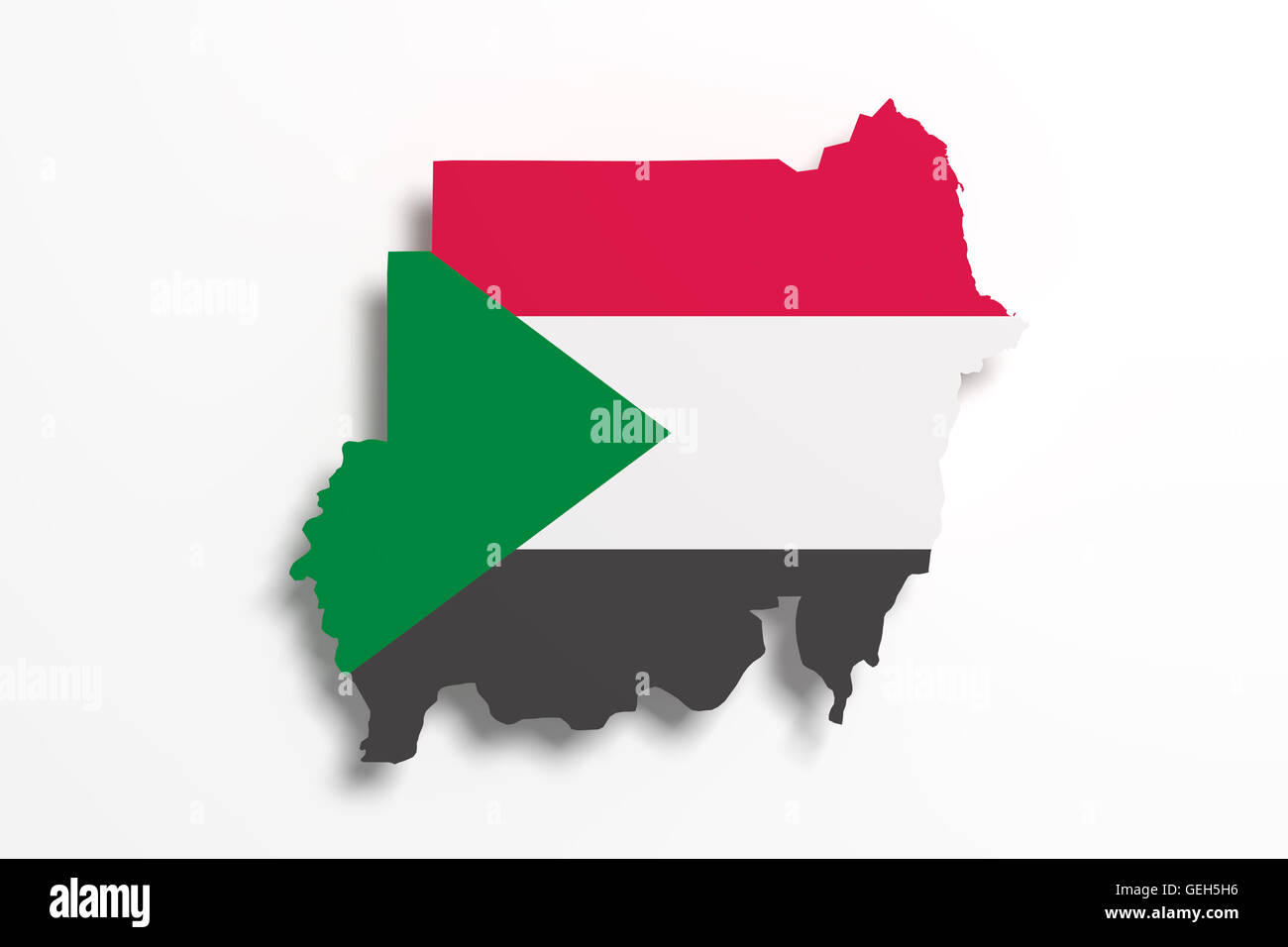 Sudan map 3d hi-res stock photography and images - Alamy