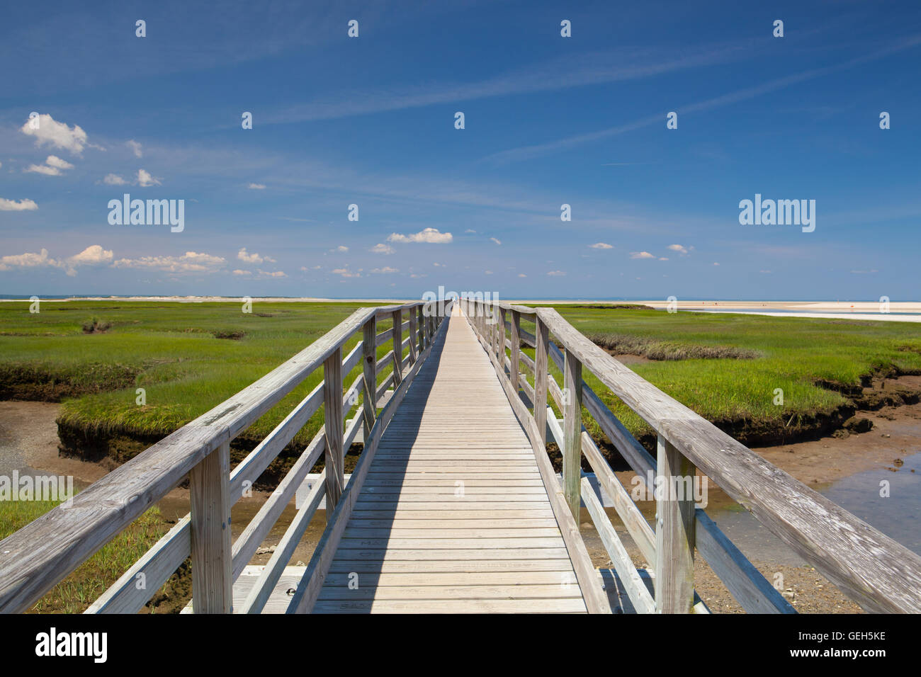 Wide wooden boardwalk hi-res stock photography and images - Alamy