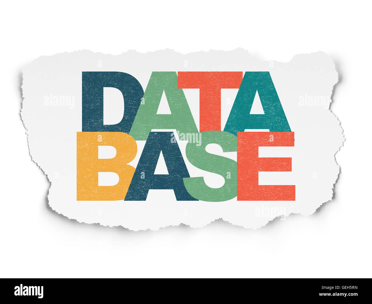 Programming concept: Database on Torn Paper background Stock Photo - Alamy