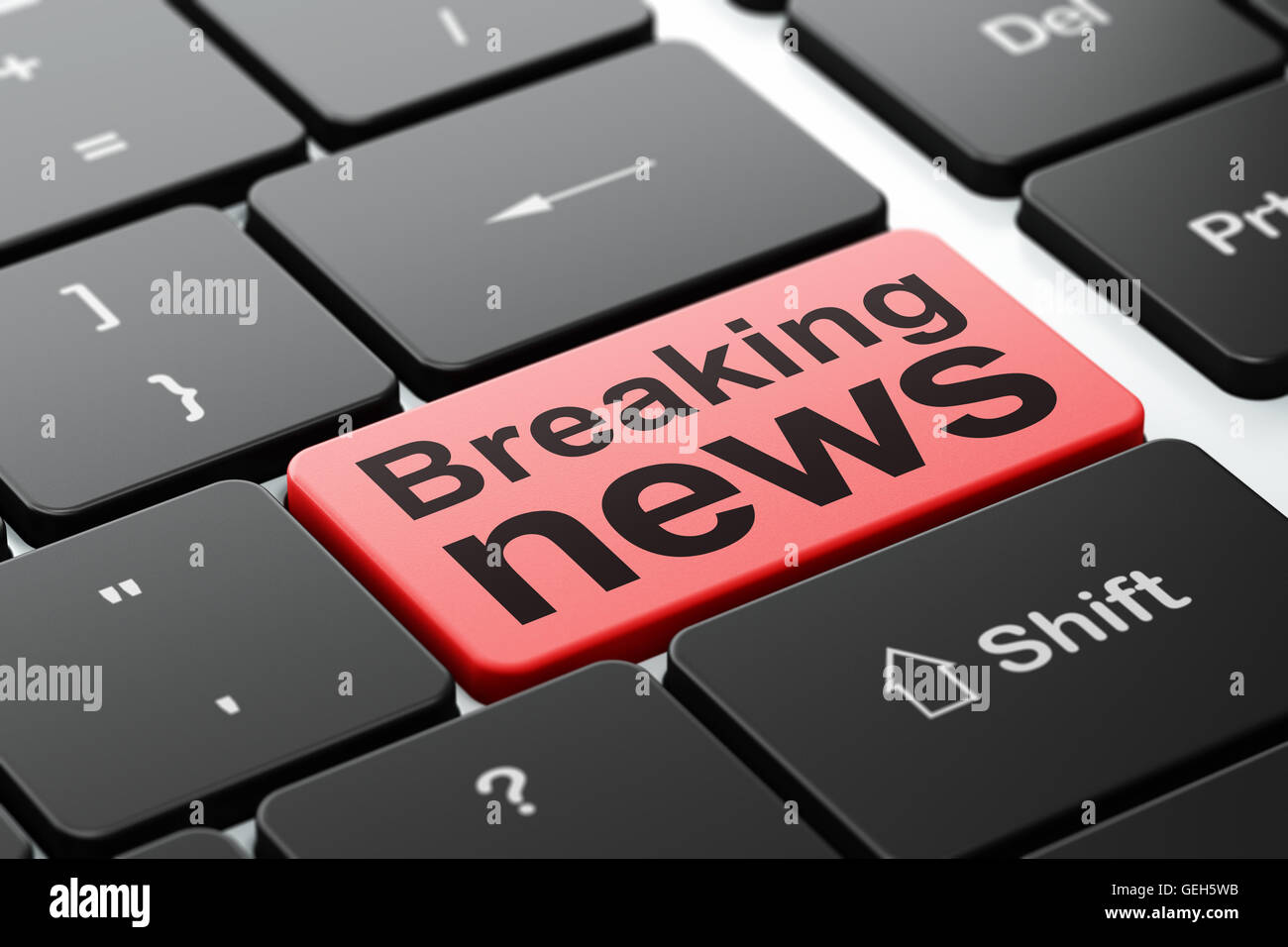 News concept: Breaking News on computer keyboard background Stock Photo ...