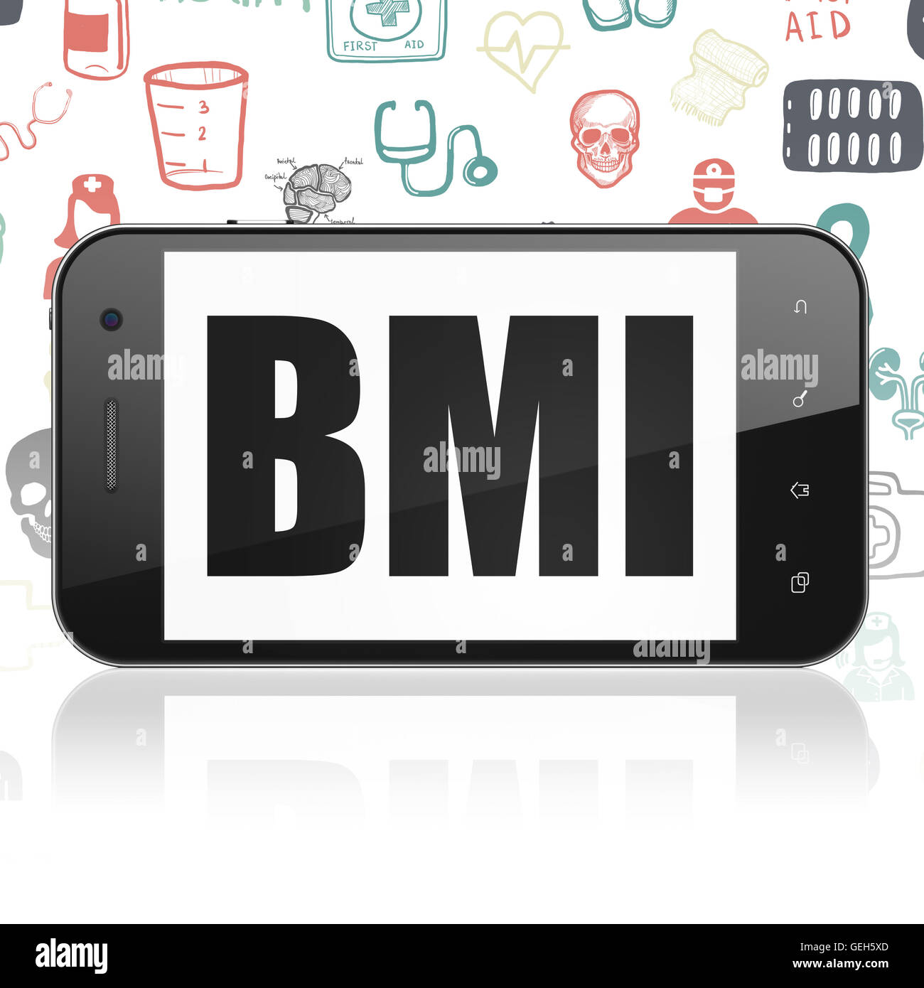 Medicine concept: Smartphone with BMI on display Stock Photo - Alamy