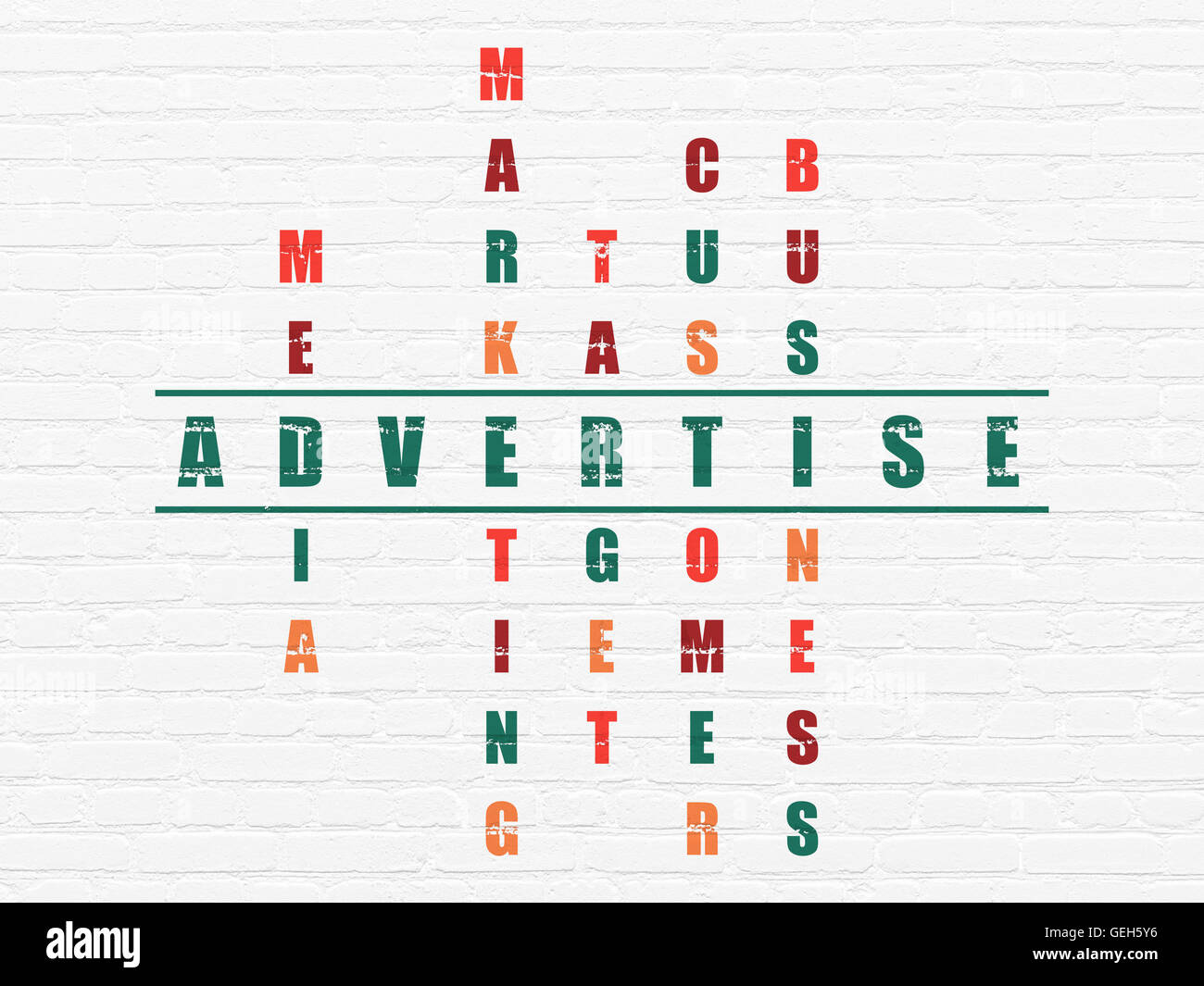 Marketing concept: Advertise in Crossword Puzzle Stock Photo - Alamy