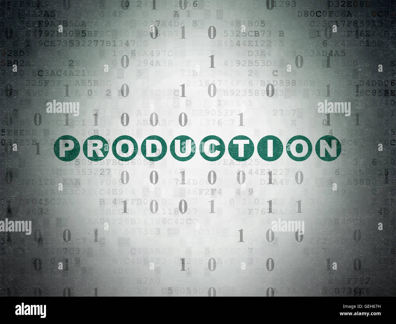 Business concept: Production on Digital Data Paper background Stock ...