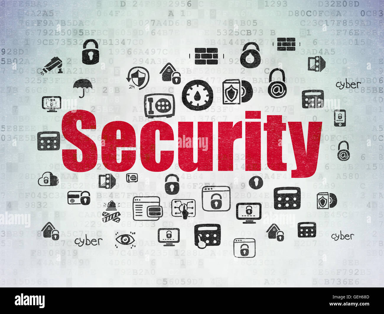 Protection concept: Security on Digital Data Paper background Stock ...