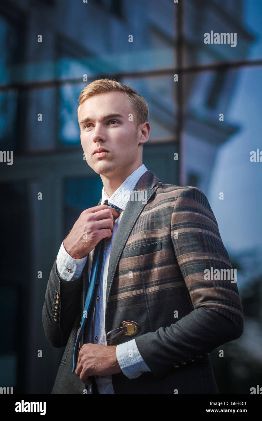 Stylish modern young businessman hi-res stock photography and images - Alamy