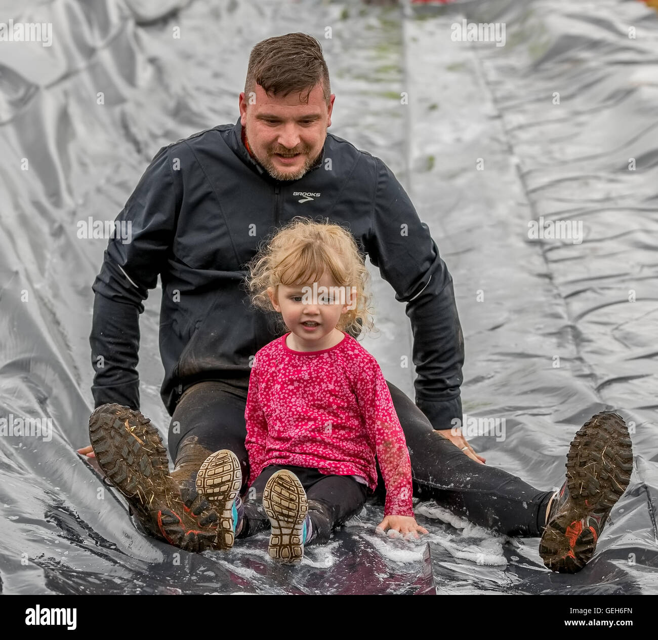 Childrens Mini Mudder participant Stock Photo - Alamy