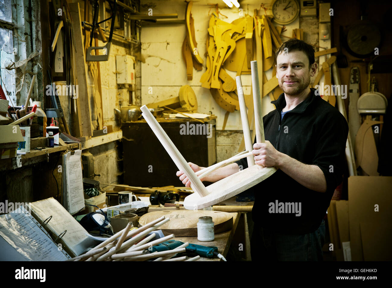 Man thinking how design of building hi-res stock photography and images ...