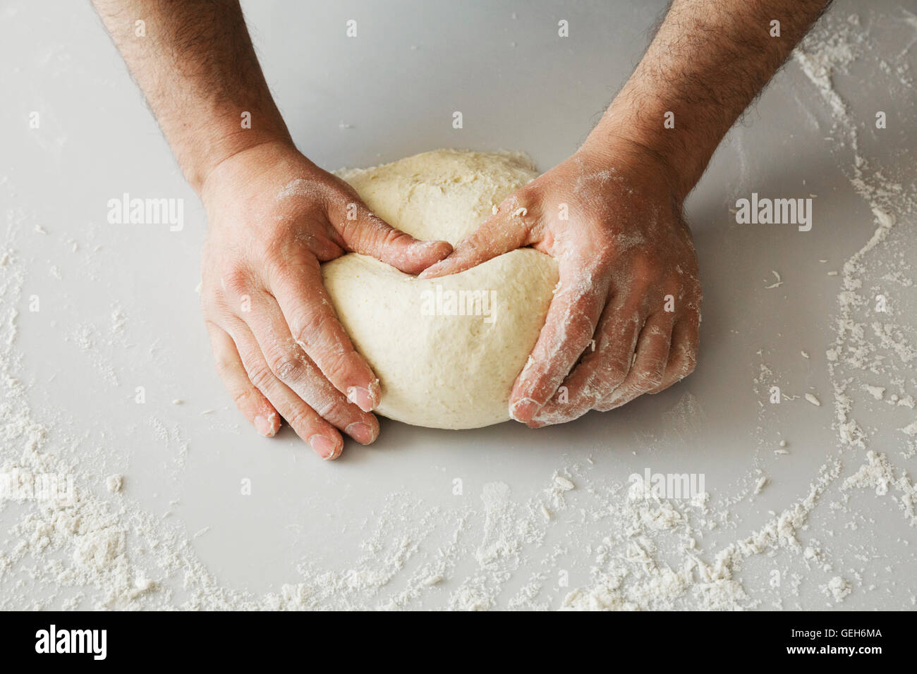 Baker kneading dough baking bread hi-res stock photography and images ...