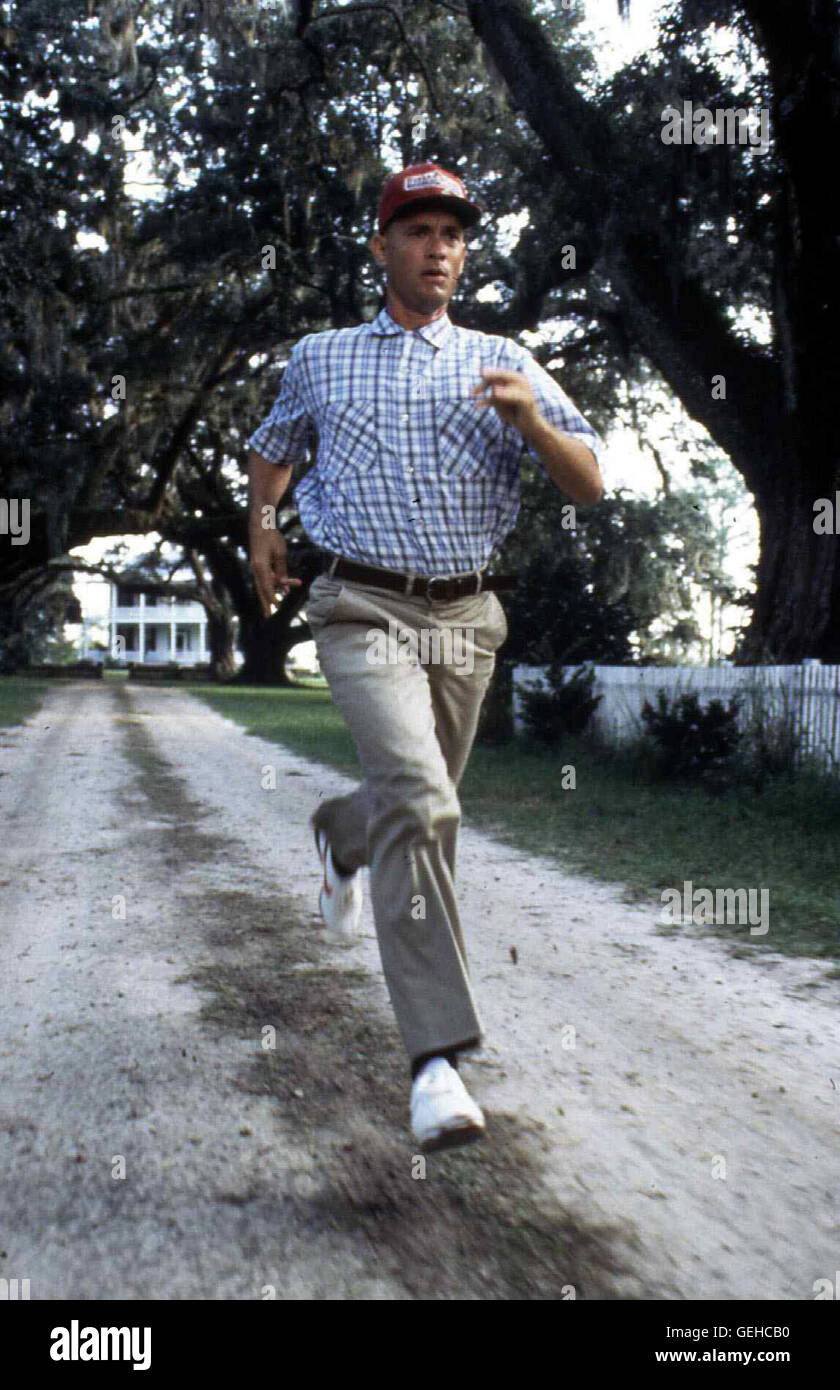 Tom Hanks Forrest Gump (Tom Hanks) hat einen IQ von 75, laeuft aber ...