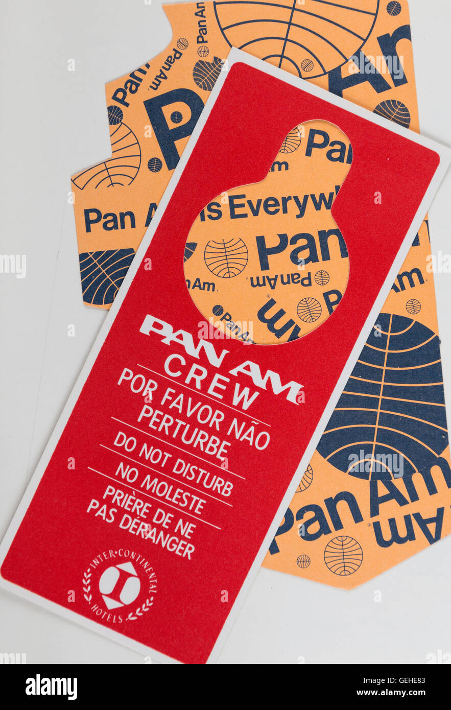 Pan American Airlines Crew Do Not Disturb Hotel Doorknob Hang Tag ...