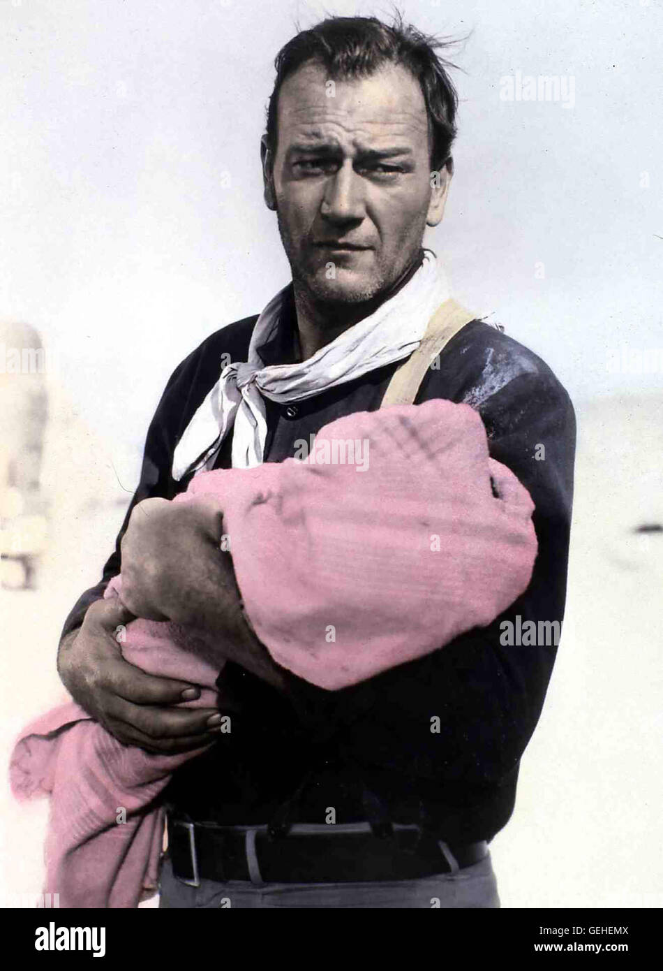 John Wayne Robert Marmaduke Hightower (John Wayne) und das Kind sind ...