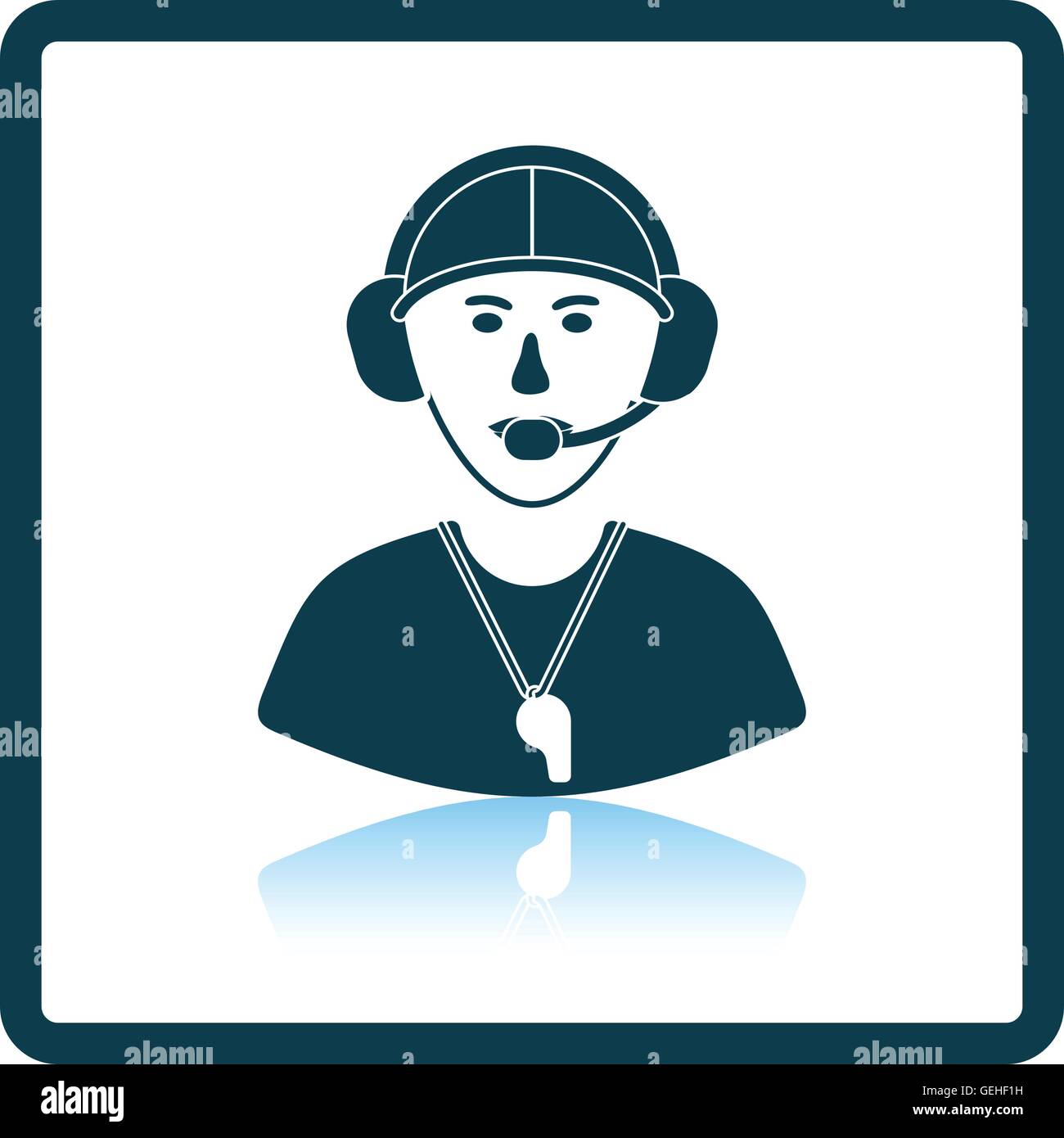 American football coach icon reflection hi-res stock photography and ...