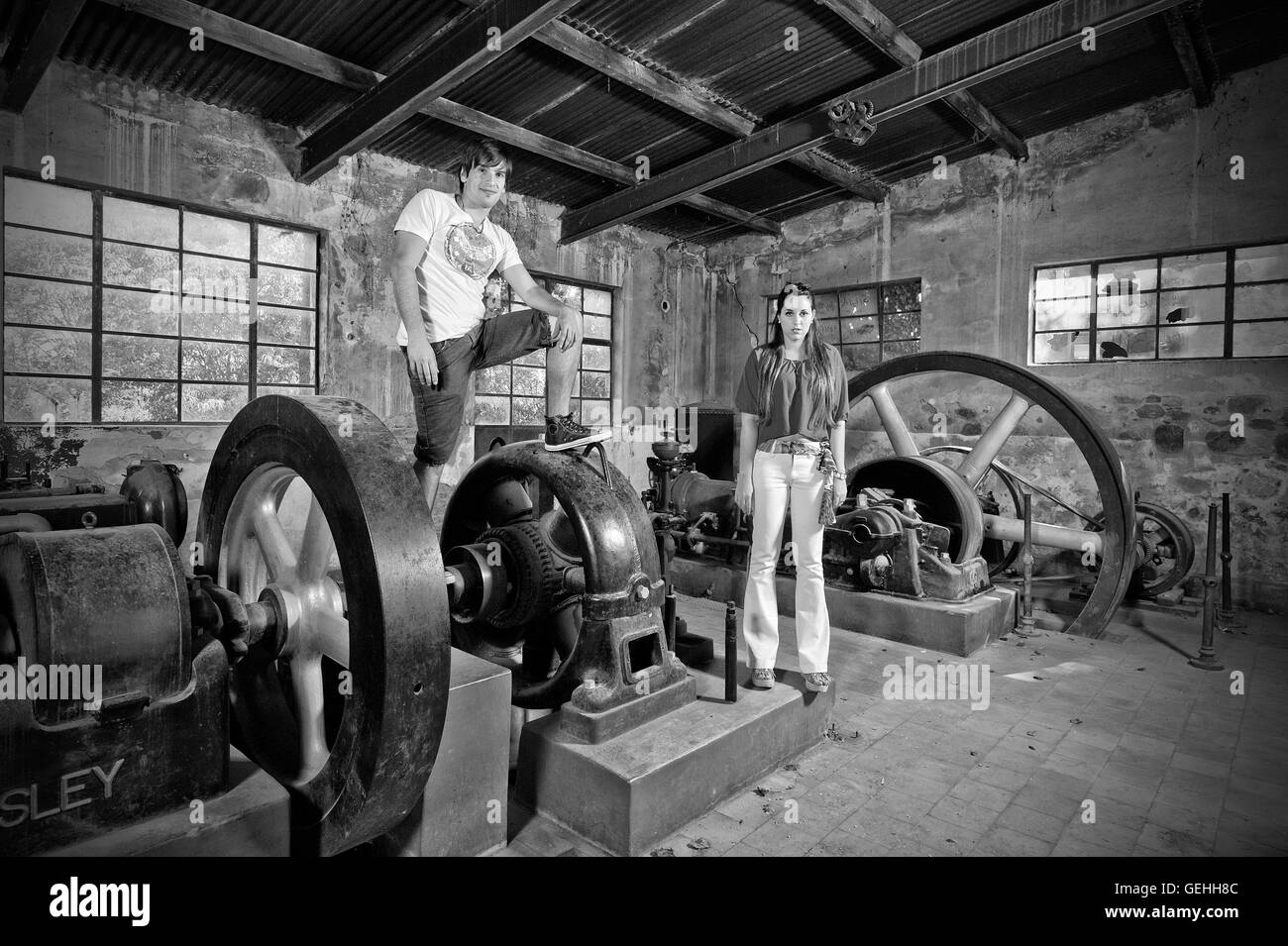 Old machines Black and White Stock Photos & Images - Alamy