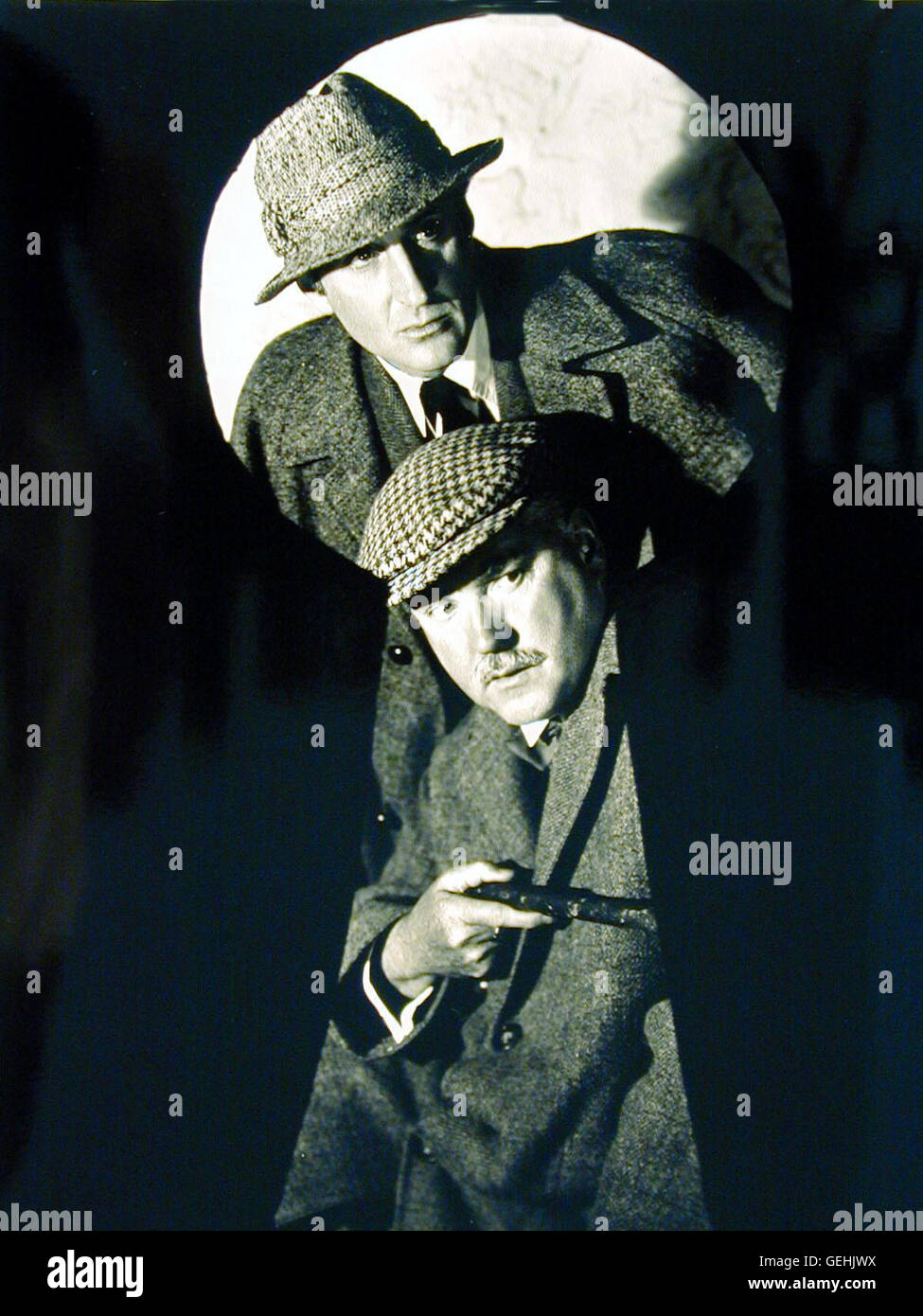 Nigel Bruce, Basil Rathbone *** Local Caption *** 1945, House Of Fear ...