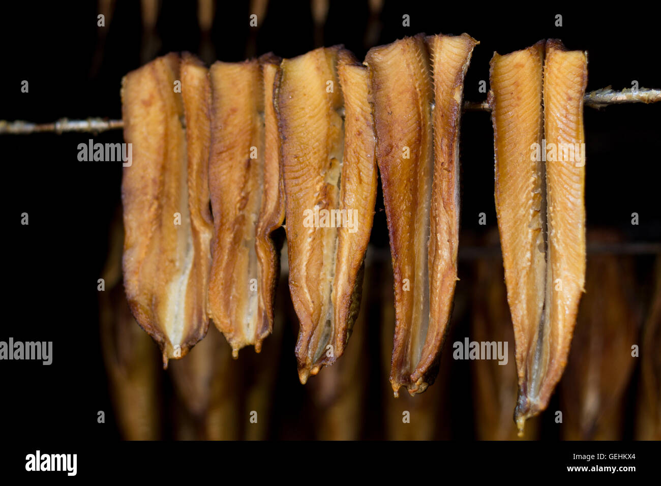 smoked fish - herring Stock Photo - Alamy