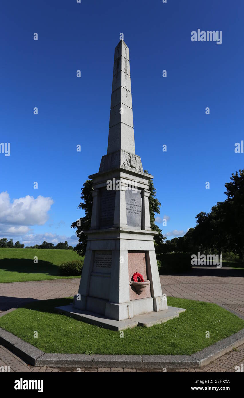 Memorial to Cameronians regiment North Inch Perth Scotland July 2016 ...