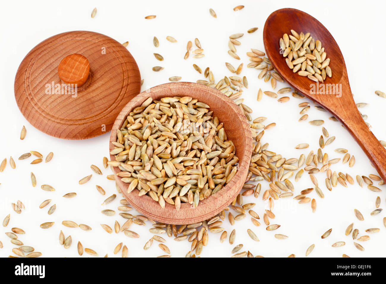 Grain Rye and Wheat Stock Photo - Alamy