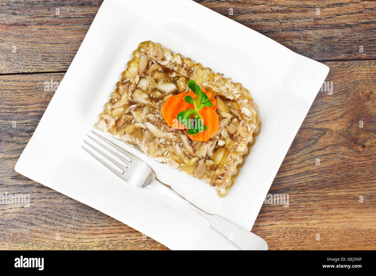 Chicken Aspic, Cold Appetizer Stock Photo - Alamy