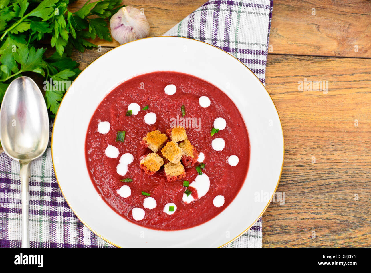 Beetroot soup puree hi-res stock photography and images - Alamy