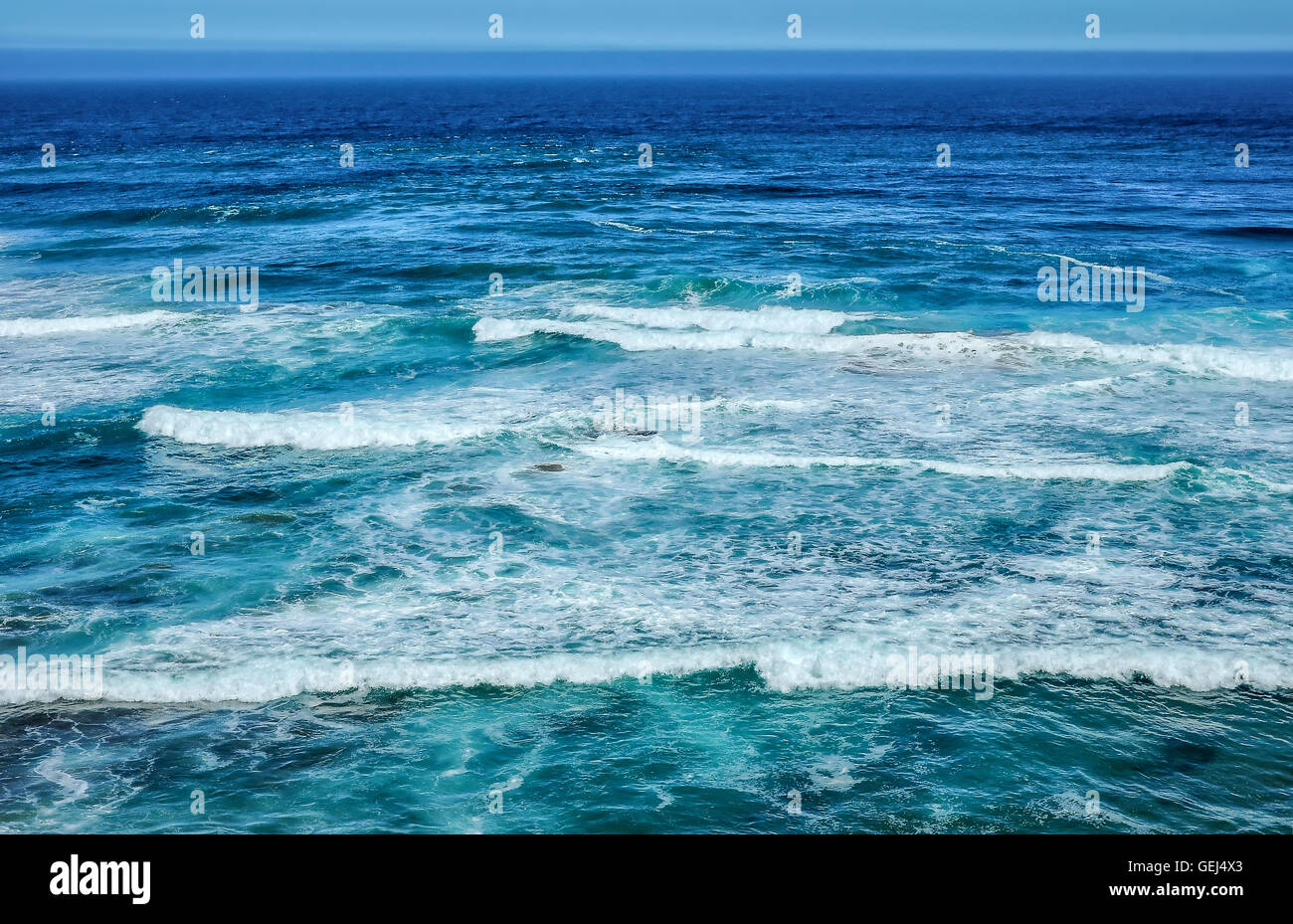All shades of blue of the Pacific ocean. Australian coast Stock Photo ...