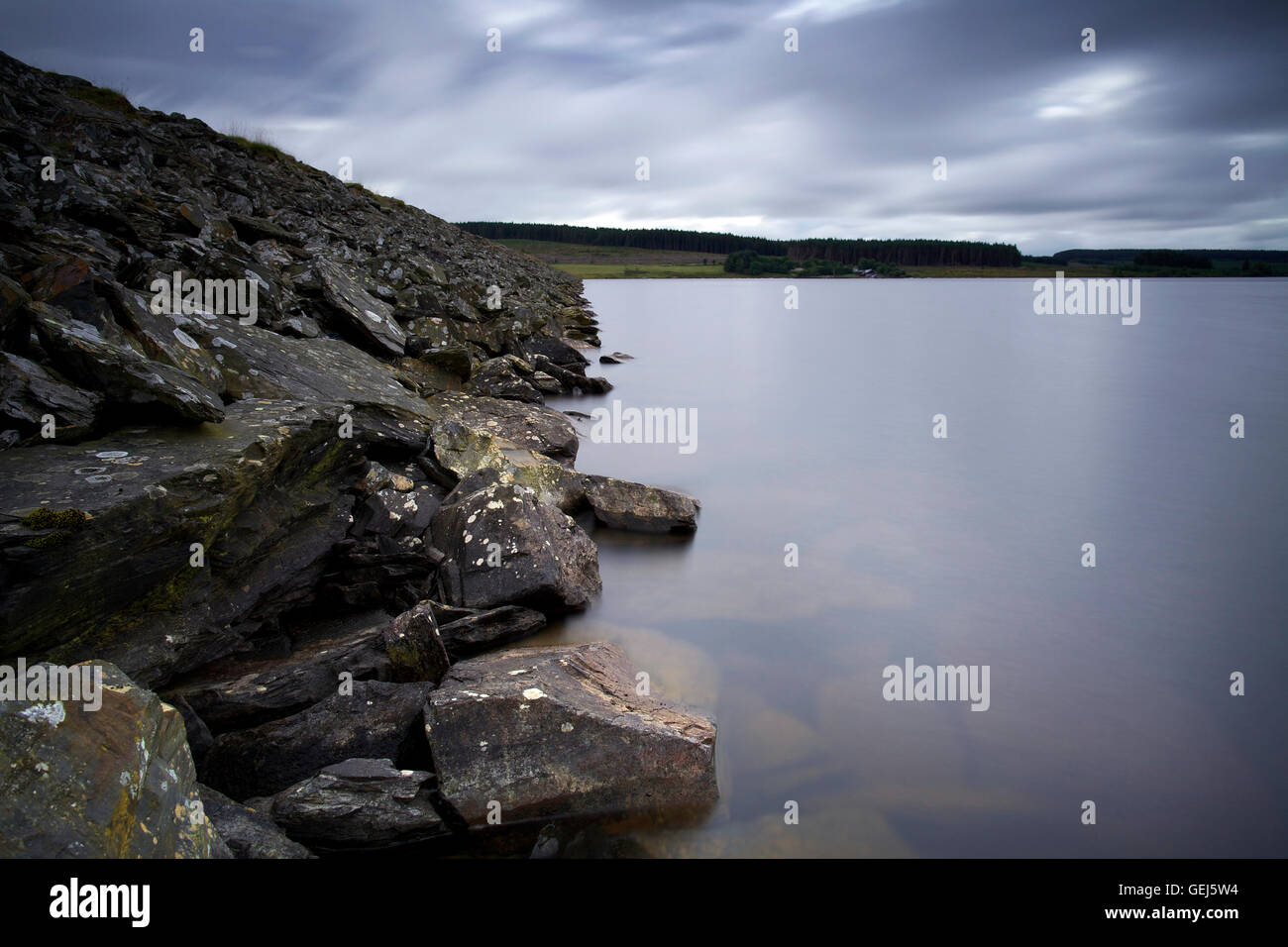 Photograph by © Jamie Callister. Sunset at the Llyn Brenig, Denbigh ...