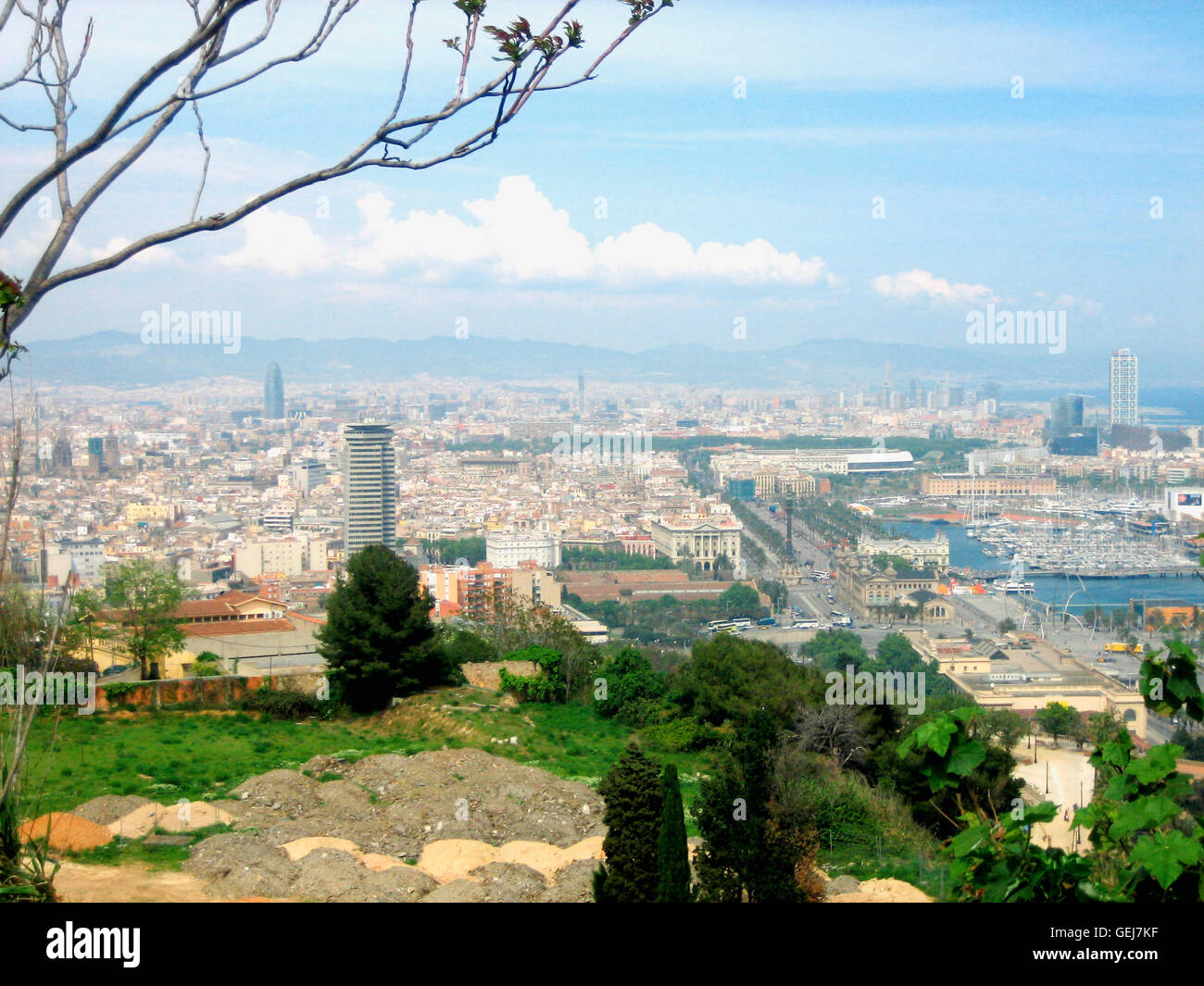 Aerial view of city of Barcelona, Spain Stock Photo - Alamy