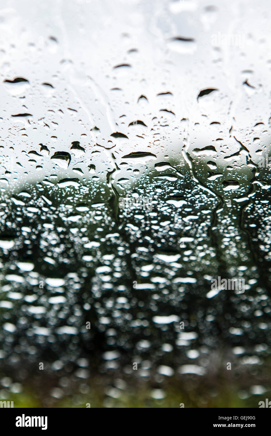 Raindrops on a window Stock Photo - Alamy