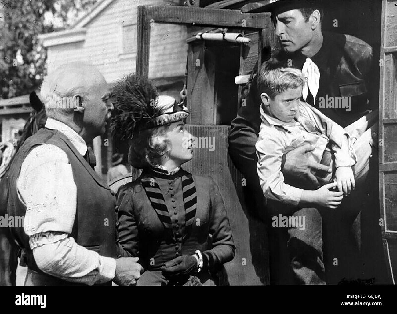 Don Beddoe, Beverly Tyler, Scotty Morrow, George Montgomery US-Marshal ...