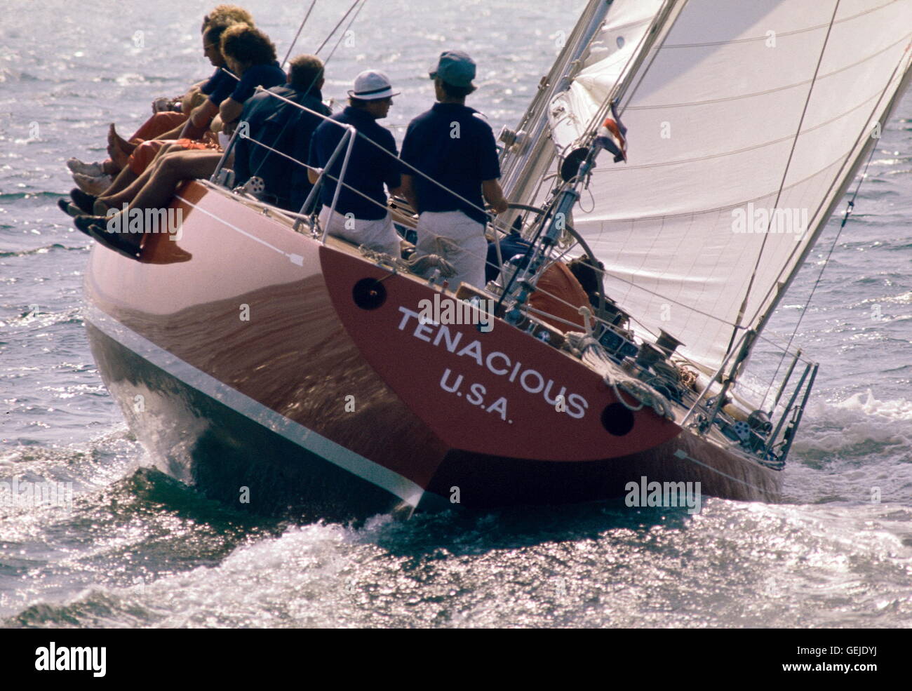 AJAX NEWS PHOTOS. 1975. SOLENT, ENGLAND. - ADMIRAL'S CUP - TED TURNER ...