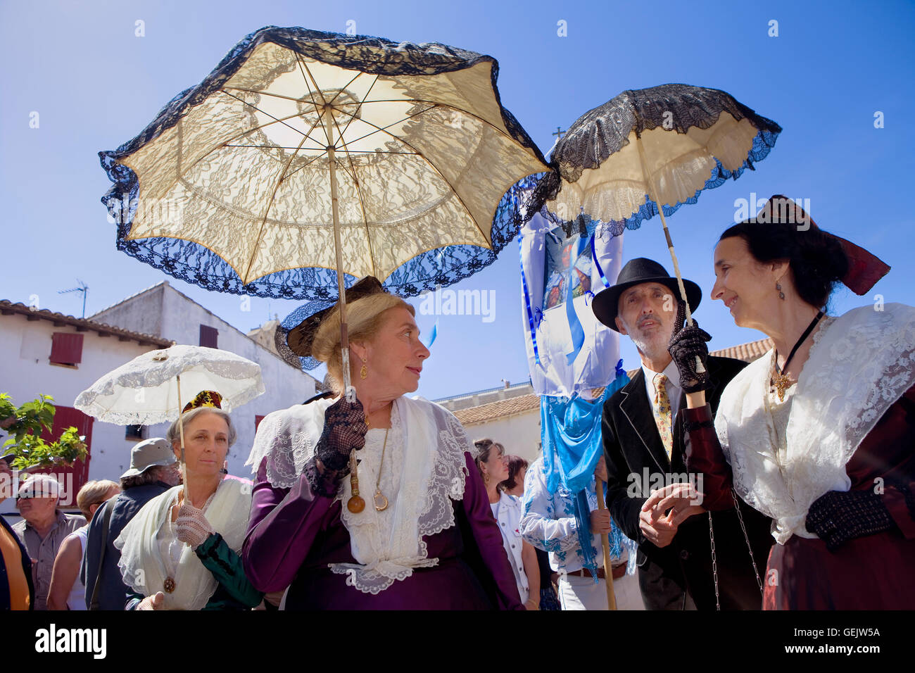 Sainte Sara procession.women in traditional dress during annual gipsy ...