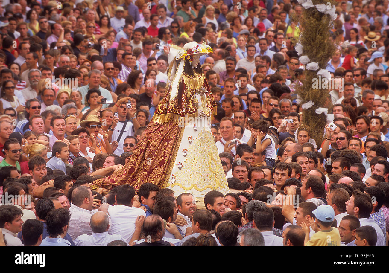 El Rocío Romería pilgrimage,Special procession,once every seven years ...