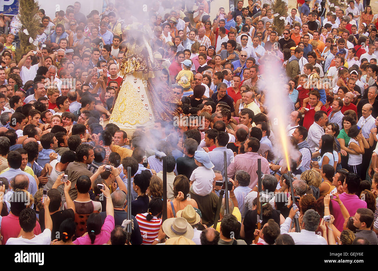El Rocío Romería pilgrimage,Special procession,once every seven years ...