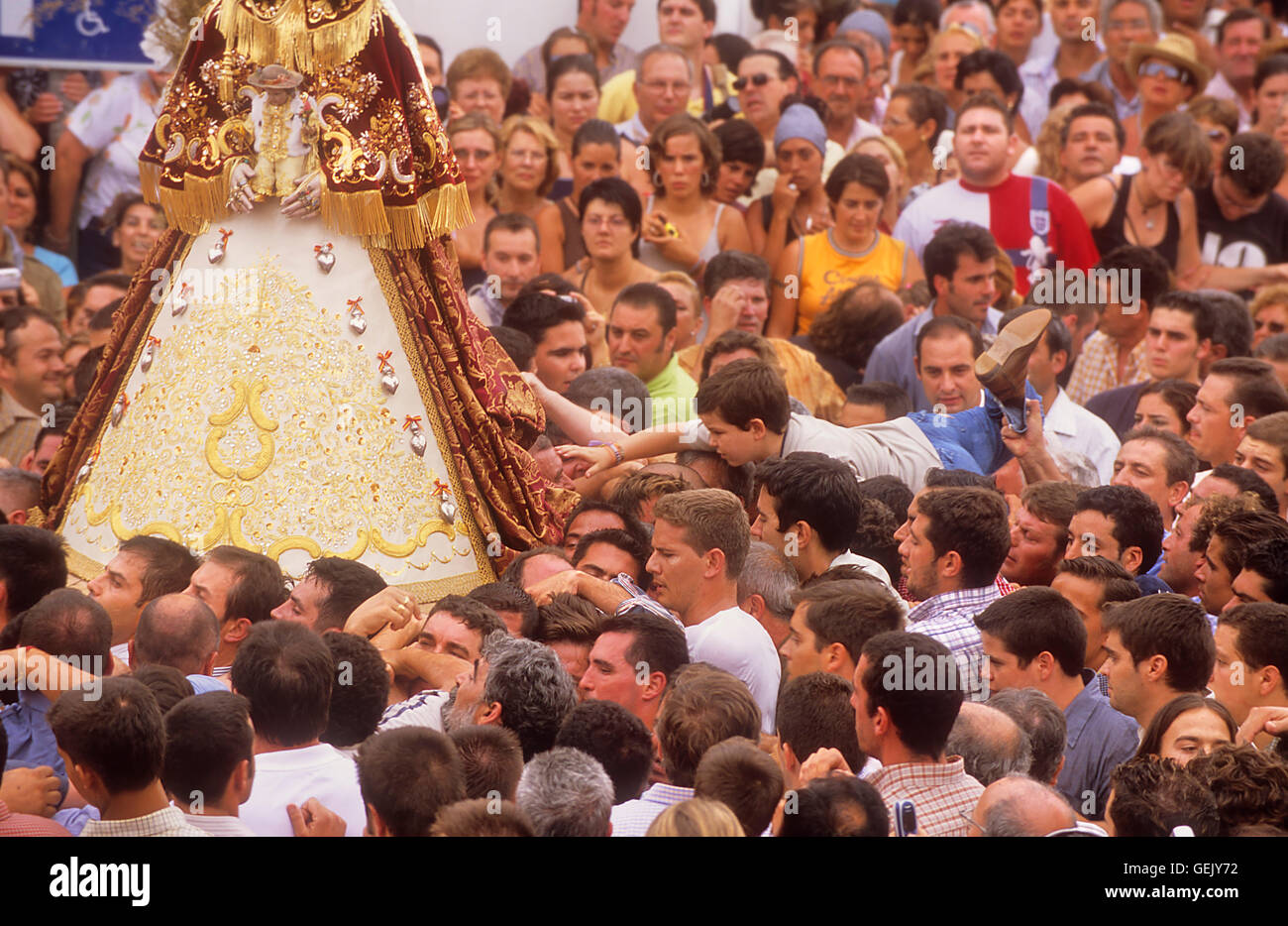El Rocío Romería pilgrimage,Special procession,once every seven years ...