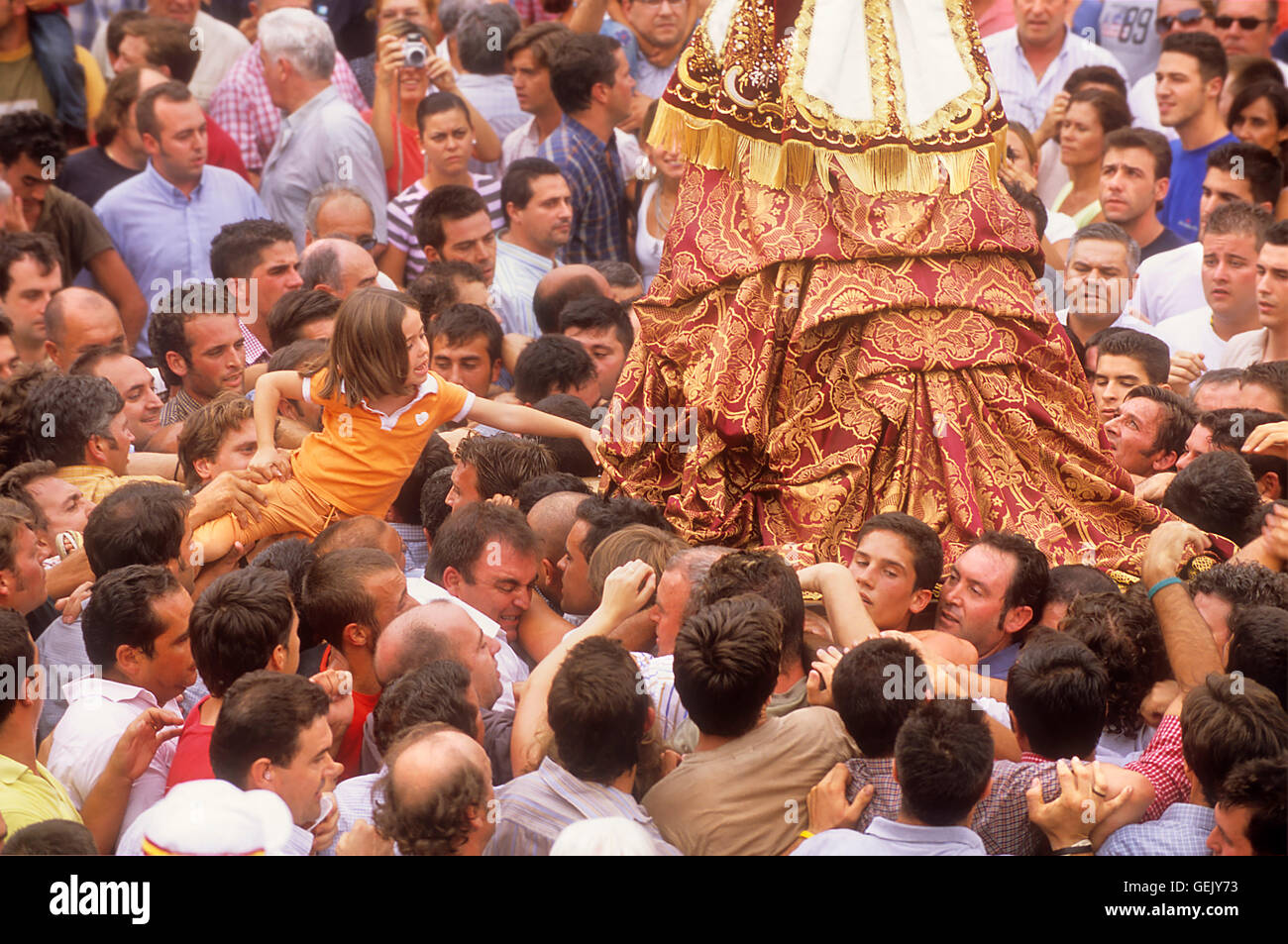 El Rocío Romería pilgrimage,Special procession,once every seven years ...