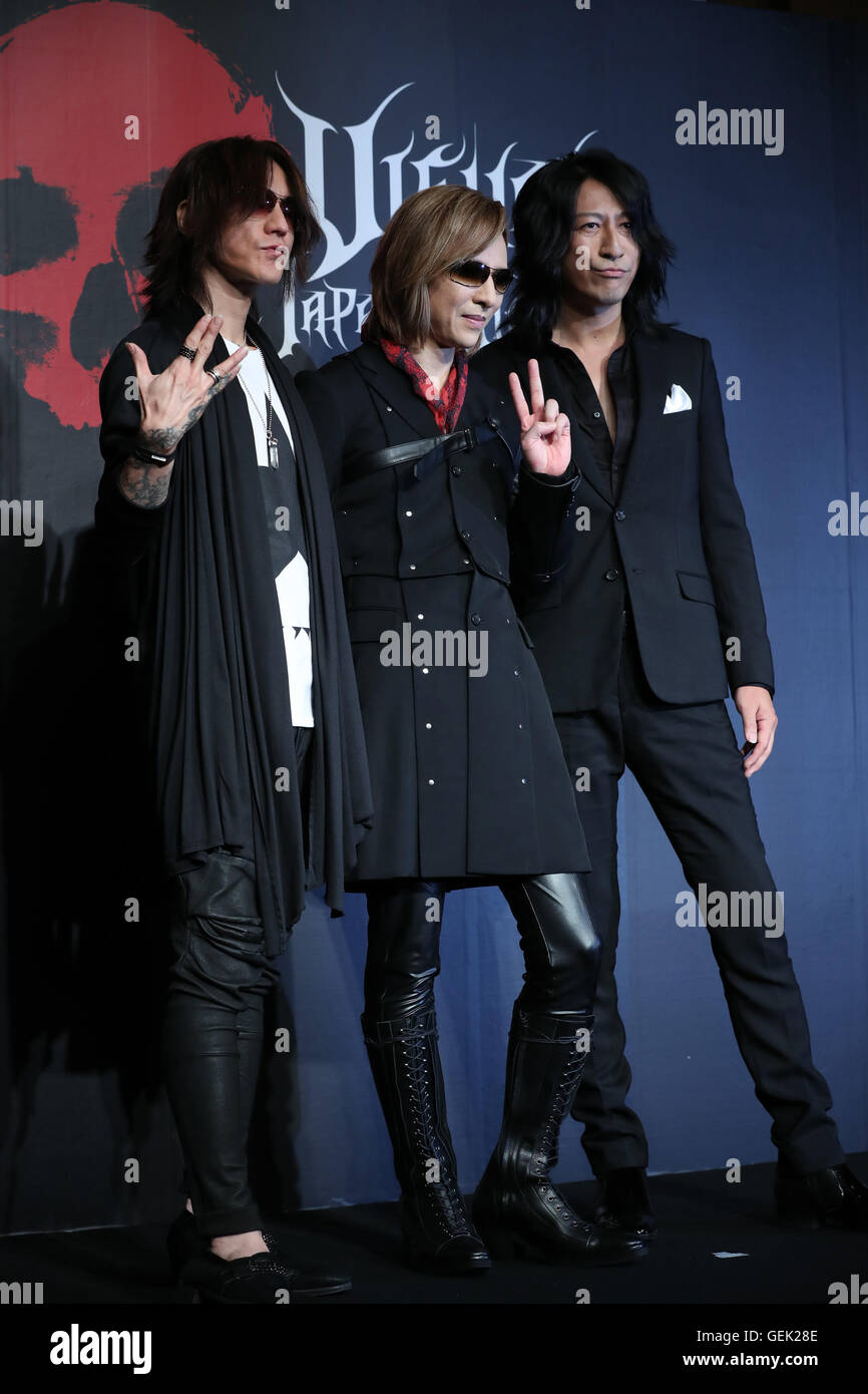 Tokyo, Japan. 25th July, 2016. Japanese visual-type rock singers Sugizo ...