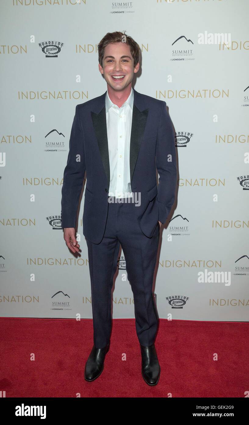 New York, NY, USA. 25th July, 2016. Logan Lerman at arrivals for ...