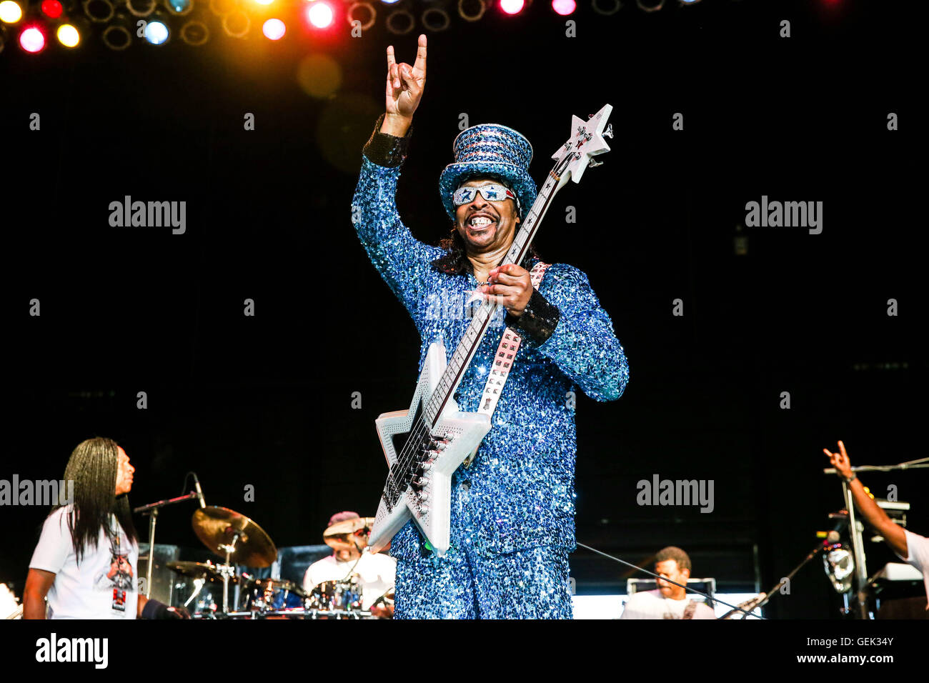Raleigh, North Carolina, USA. 23rd July, 2016. Bootsy Collins Performs ...