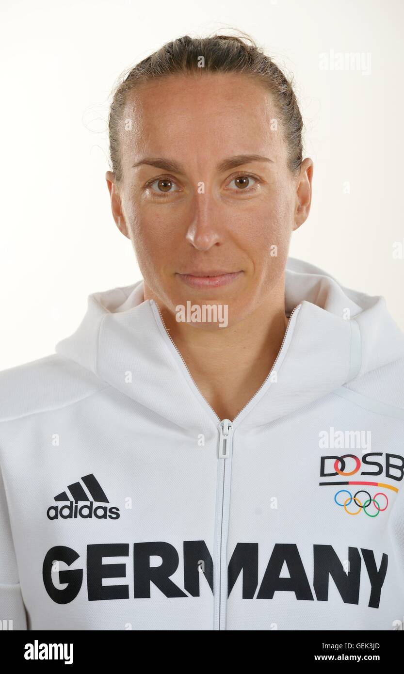 Hannover, Germany. 25th July, 2016. Anne Haug poses at a photocall ...