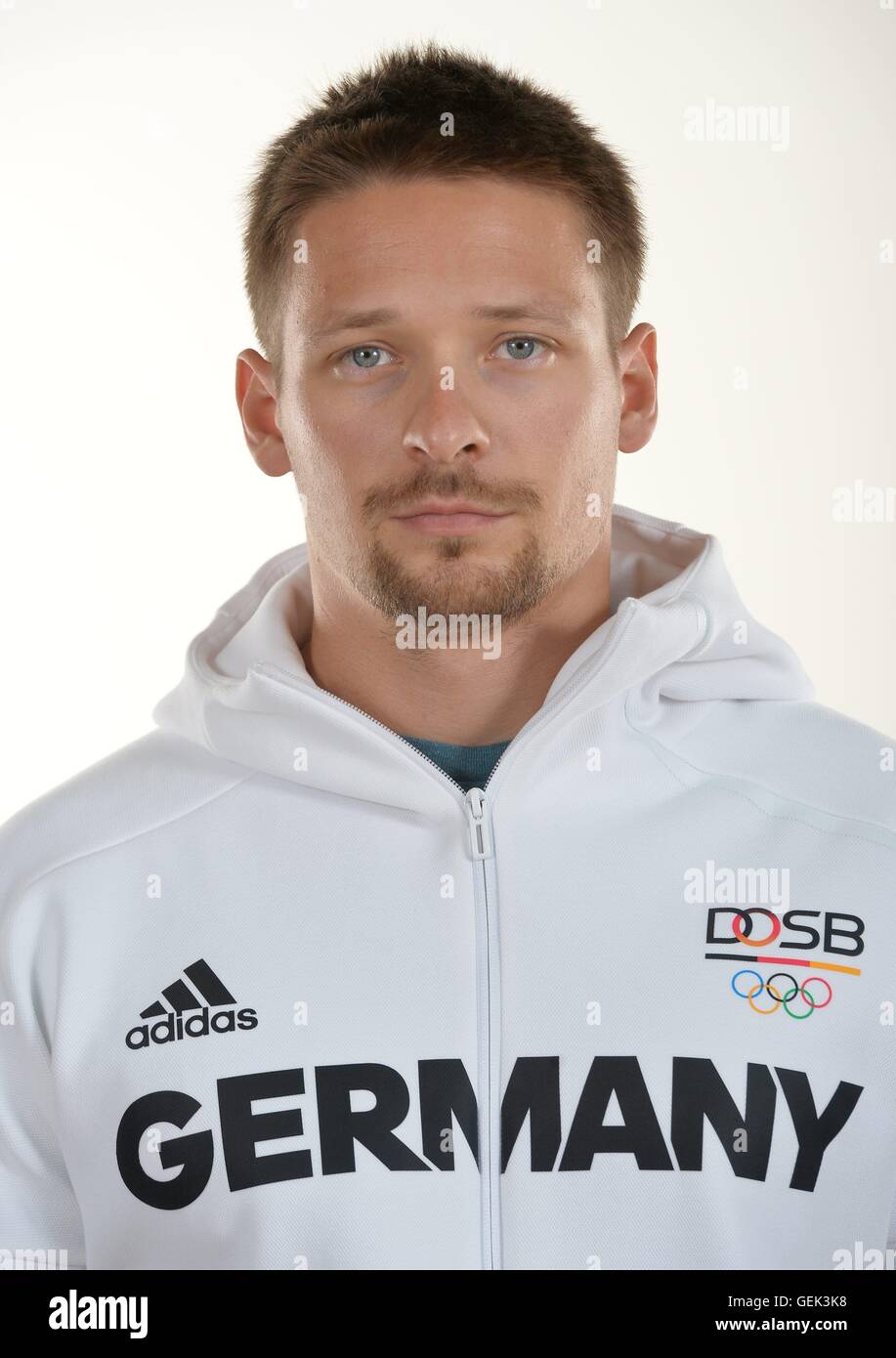 Hannover, Germany. 25th July, 2016. Stefan Kiraj poses at a photocall ...