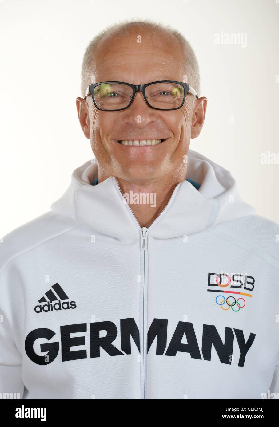 Marcus Neumann poses at a photocall during the preparations for the Olympic Games in Rio at the ...