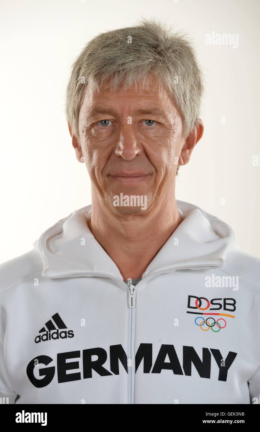 Michael Schmidt poses at a photocall during the preparations for the ...