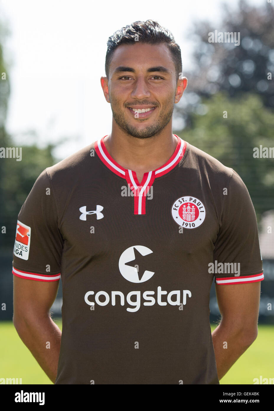 Hamburg, Germany. 24th July, 2016. Aziz Bouhaddouz of 2nd Bundesliga ...