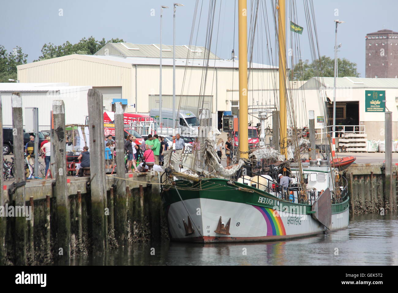 The Beluga II, a ship of the environment organisation Greenpeace, in ...