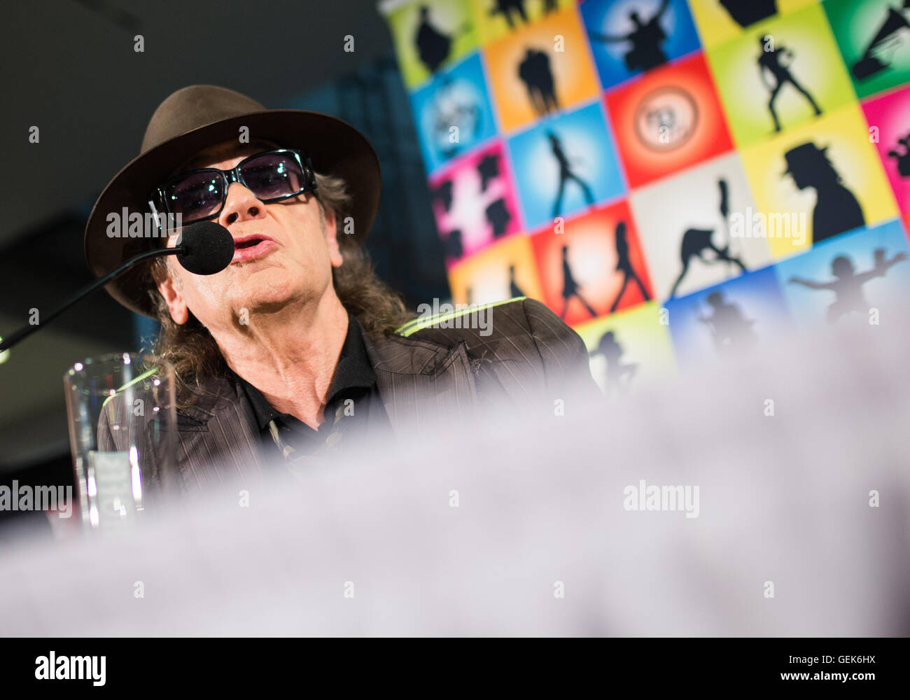 Gronau, Germany. 26th July, 2016. Musician Udo Lindenberg speaking ...