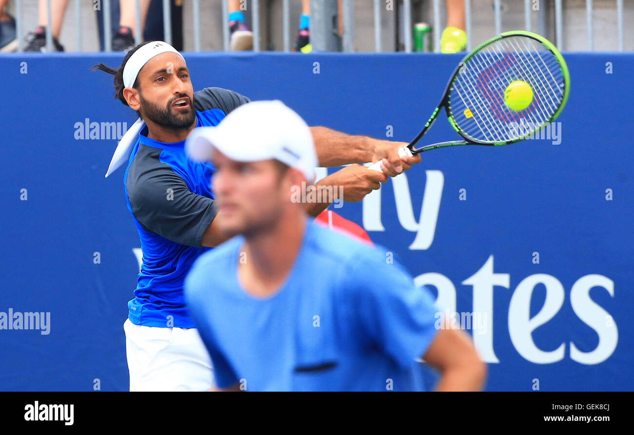 Toronto, Canada. 26th July, 2016. Adil Shamasdin (L) and Philip Bester ...