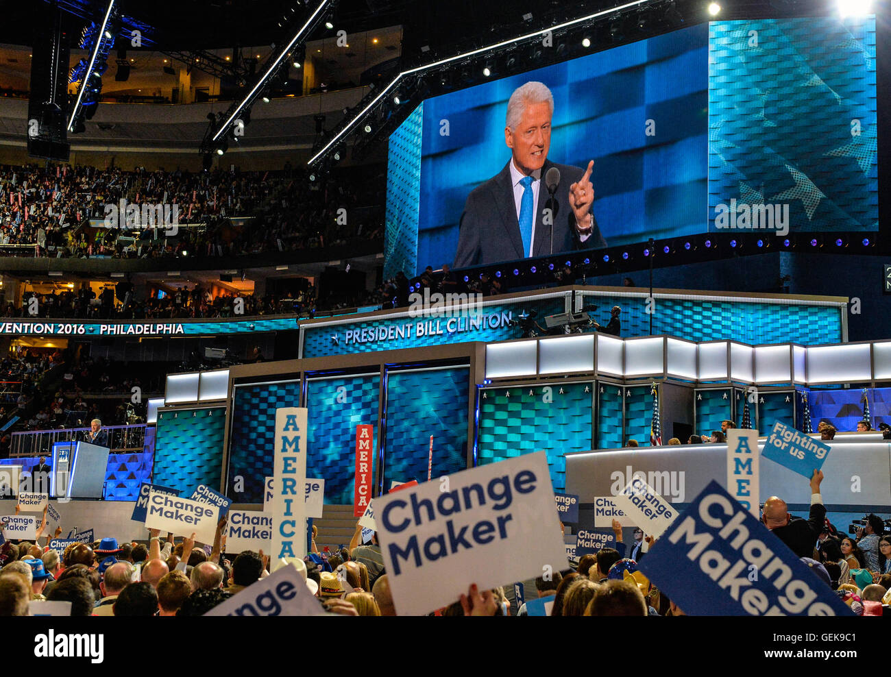 Philadelphia, USA. 26th July, 2016. Former U.S. President Bill Clinton ...