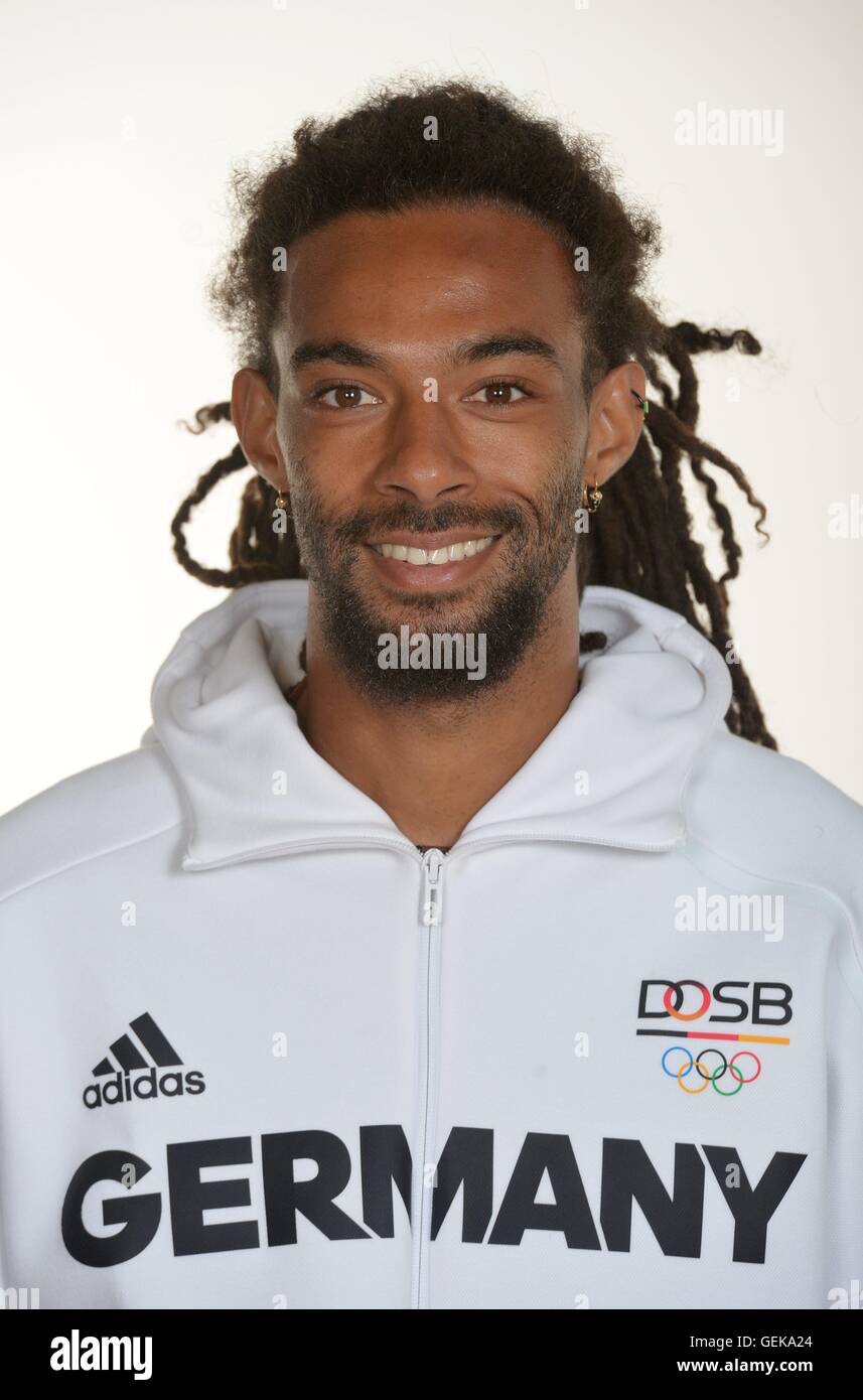 Hannover, Germany. 26th July, 2016. Dustin Brown poses at a photocall ...