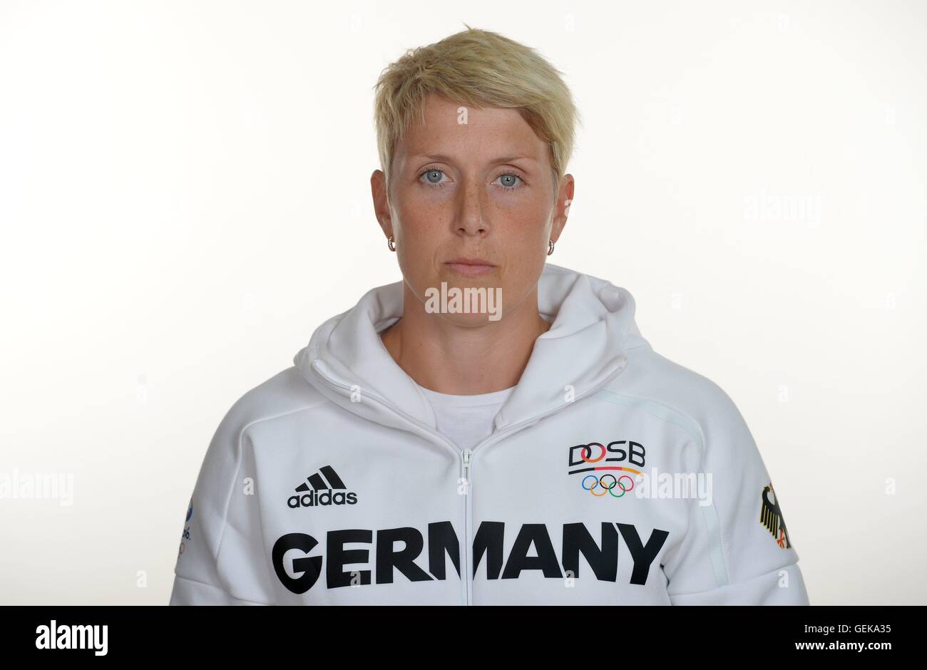 Hannover, Germany. 26th July, 2016. Christina Obergföll poses at a ...